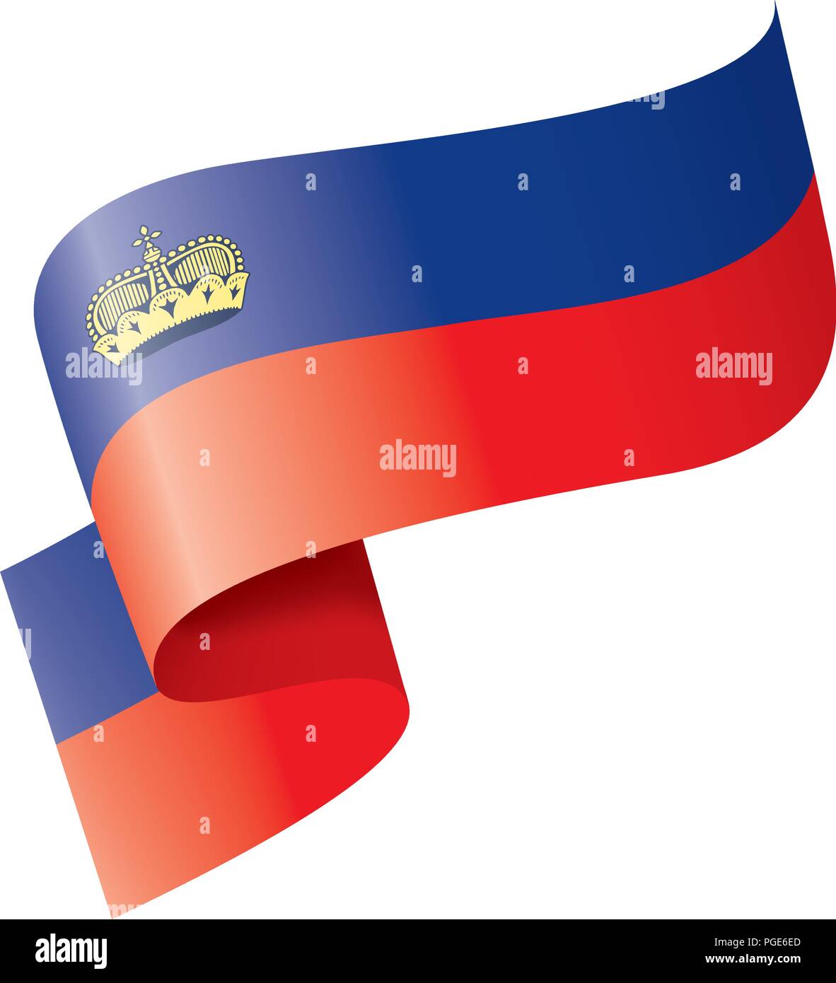 liechtenstein flag, vector illustration on a white background Stock ...