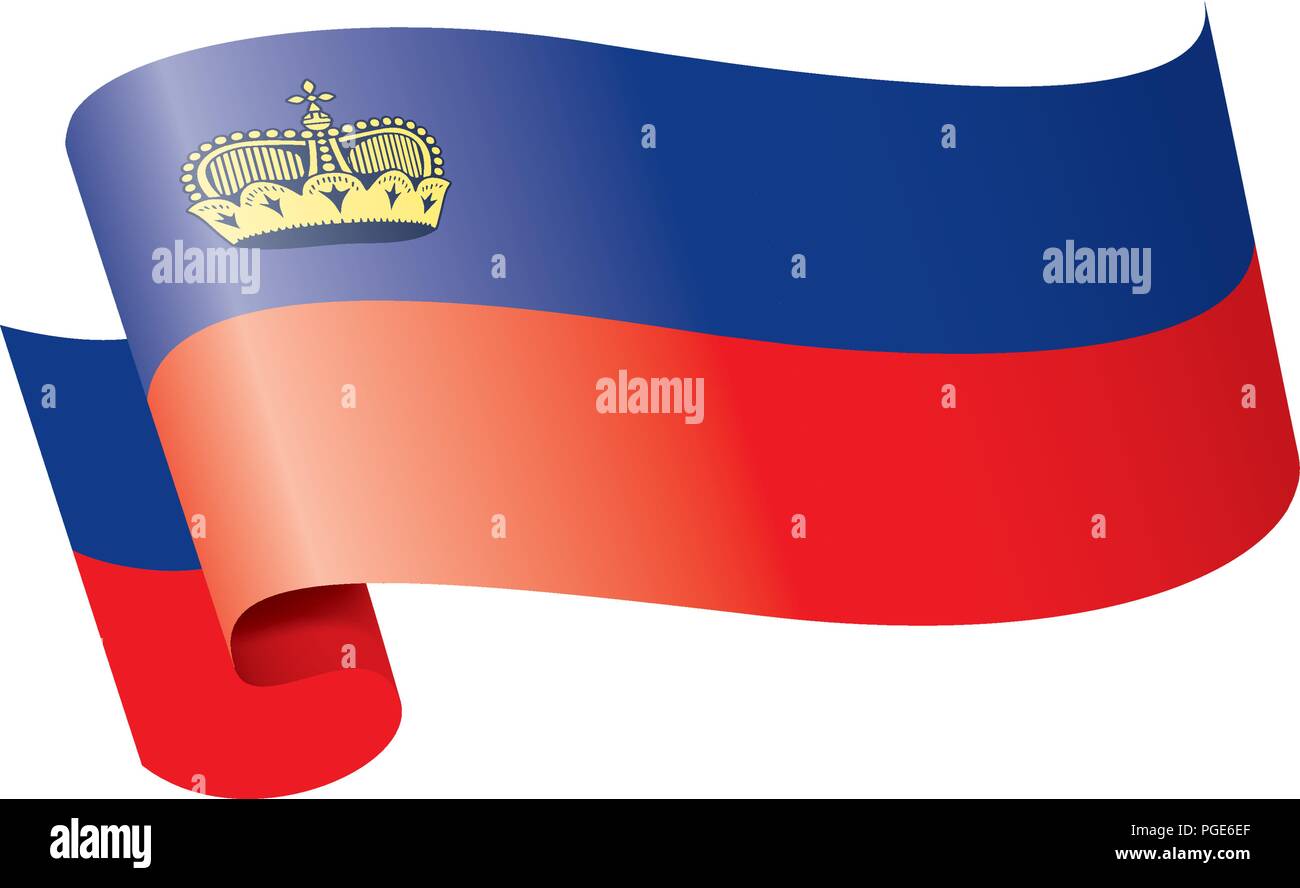 liechtenstein flag, vector illustration on a white background Stock ...