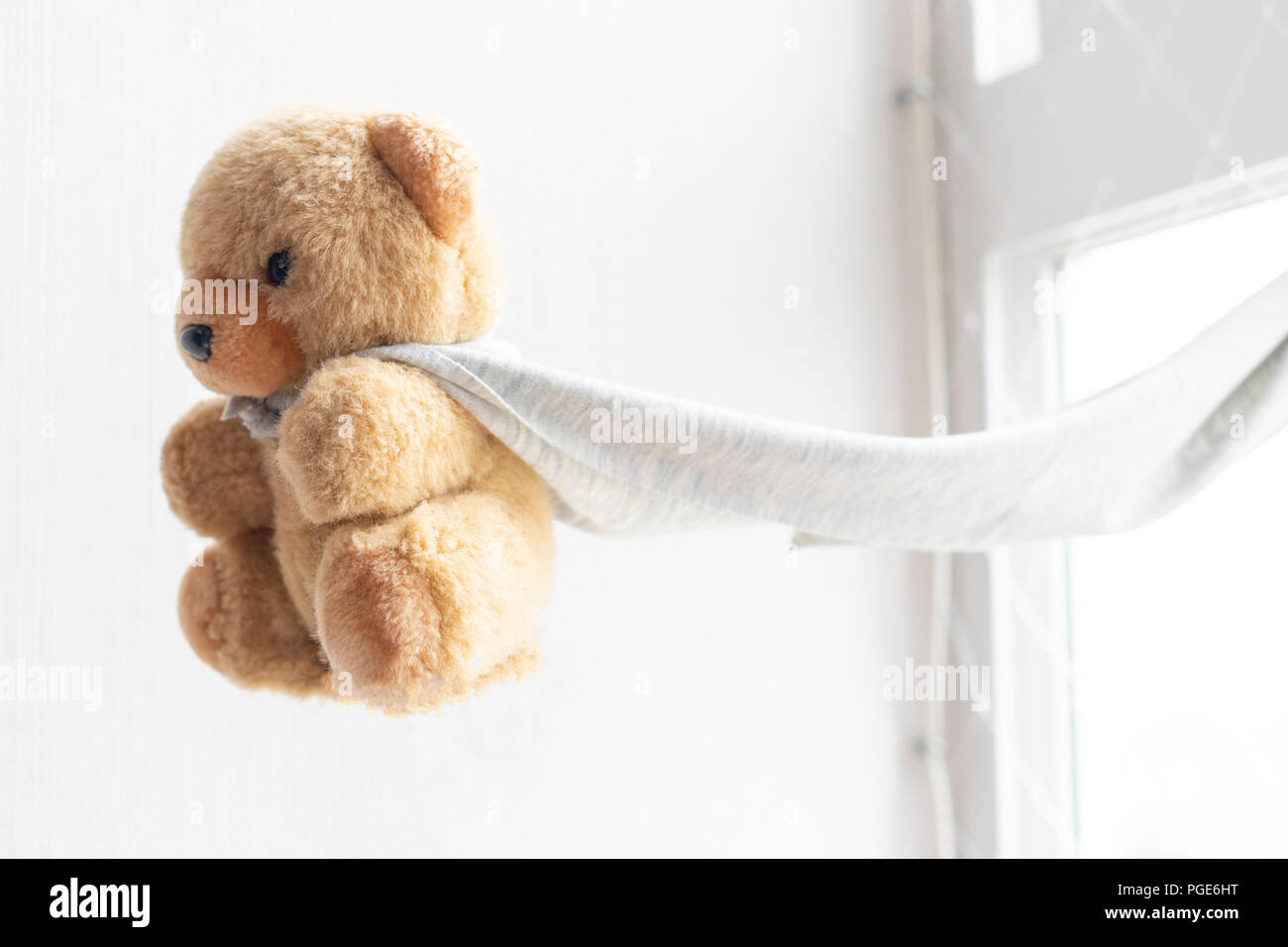 Teddy bear with flying cape Stock Photo - Alamy
