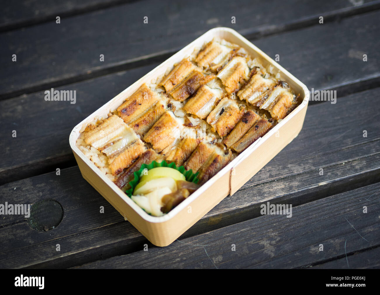 The famous conger eel lunch box (anagomeshi, anago meshi, anago-meshi ...