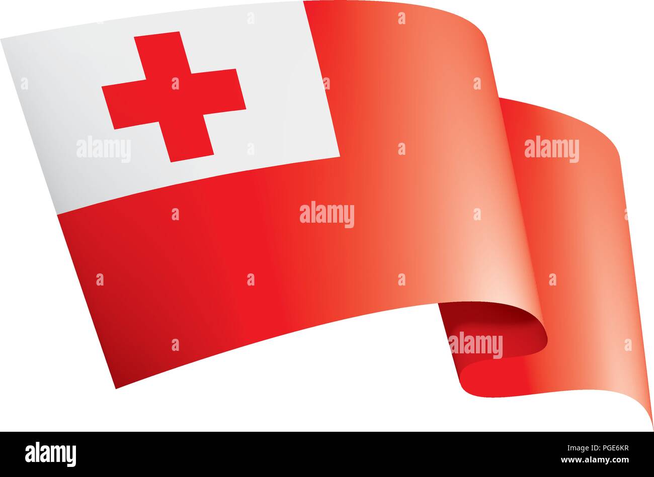 Tonga flag, vector illustration on a white background Stock Vector ...