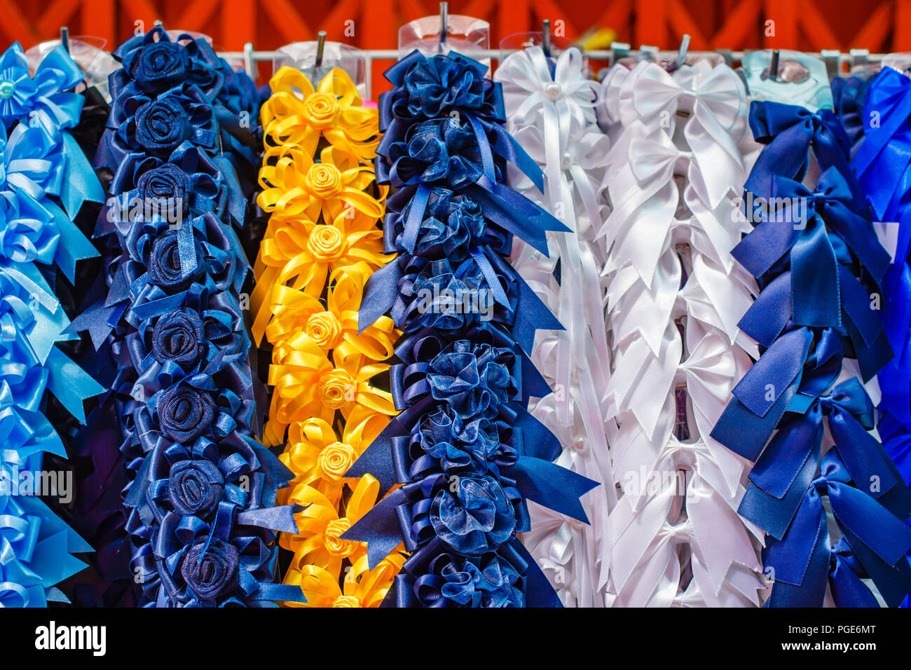 Yellow hair ribbon hi-res stock photography and images - Alamy