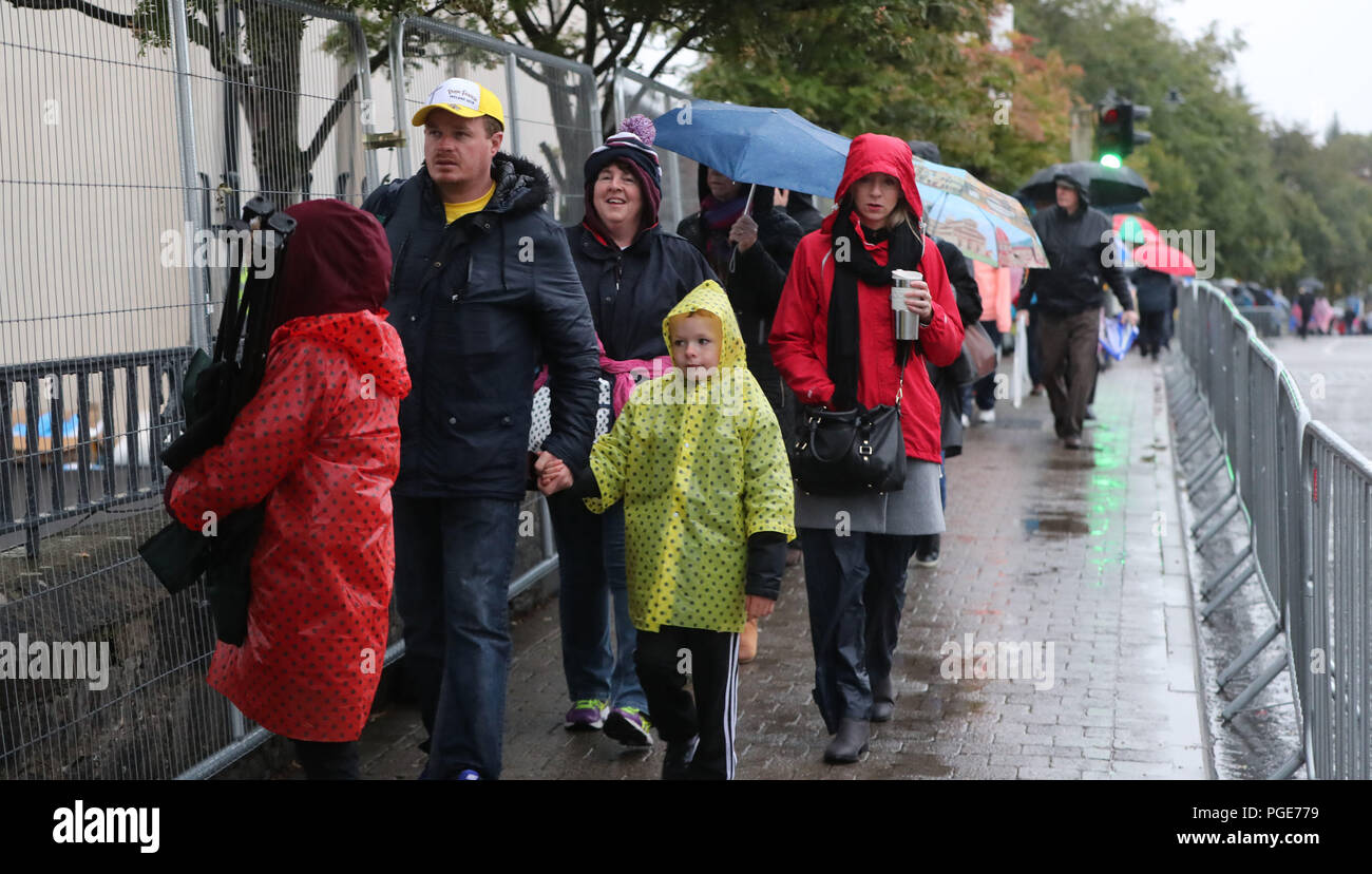 Pilgrims arrive at Knock Holy Shrine, in County Mayo Where Pope Francis ...