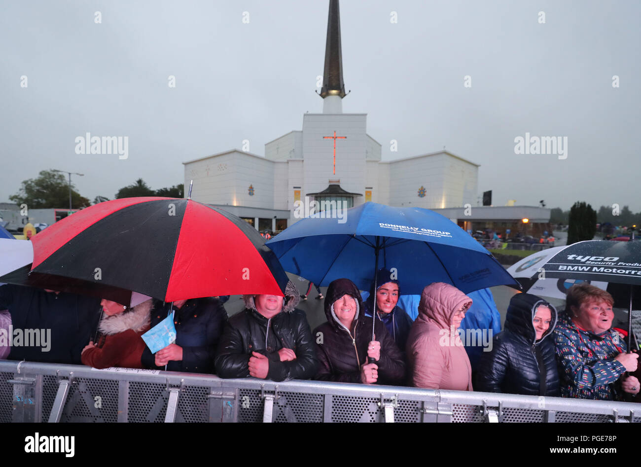 Pilgrims arrive at Knock Holy Shrine, in County Mayo Where Pope Francis ...
