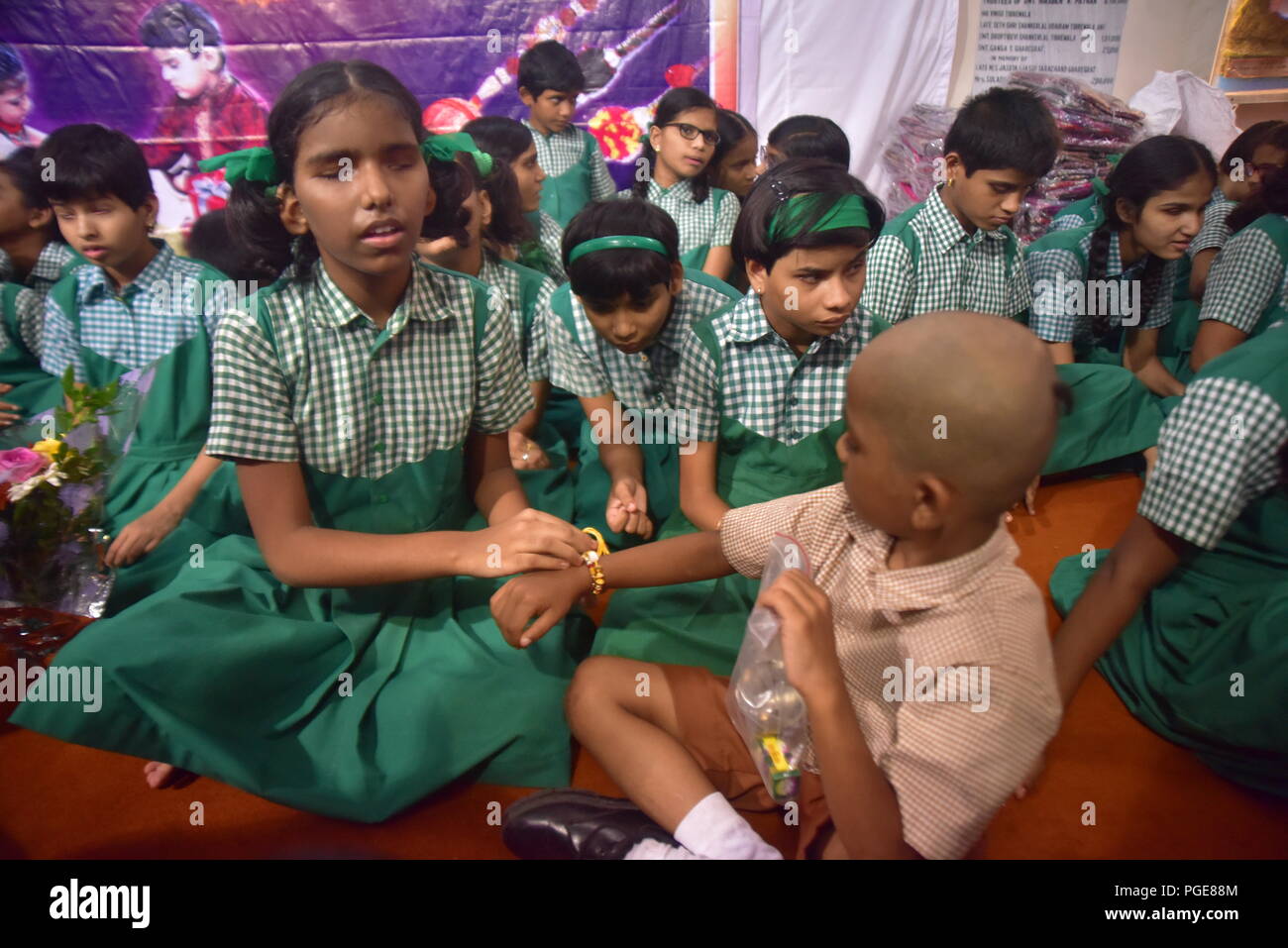 Mumbai, India. 24th Aug, 2018. Raksha Bandhan ceremony at Shreemati ...