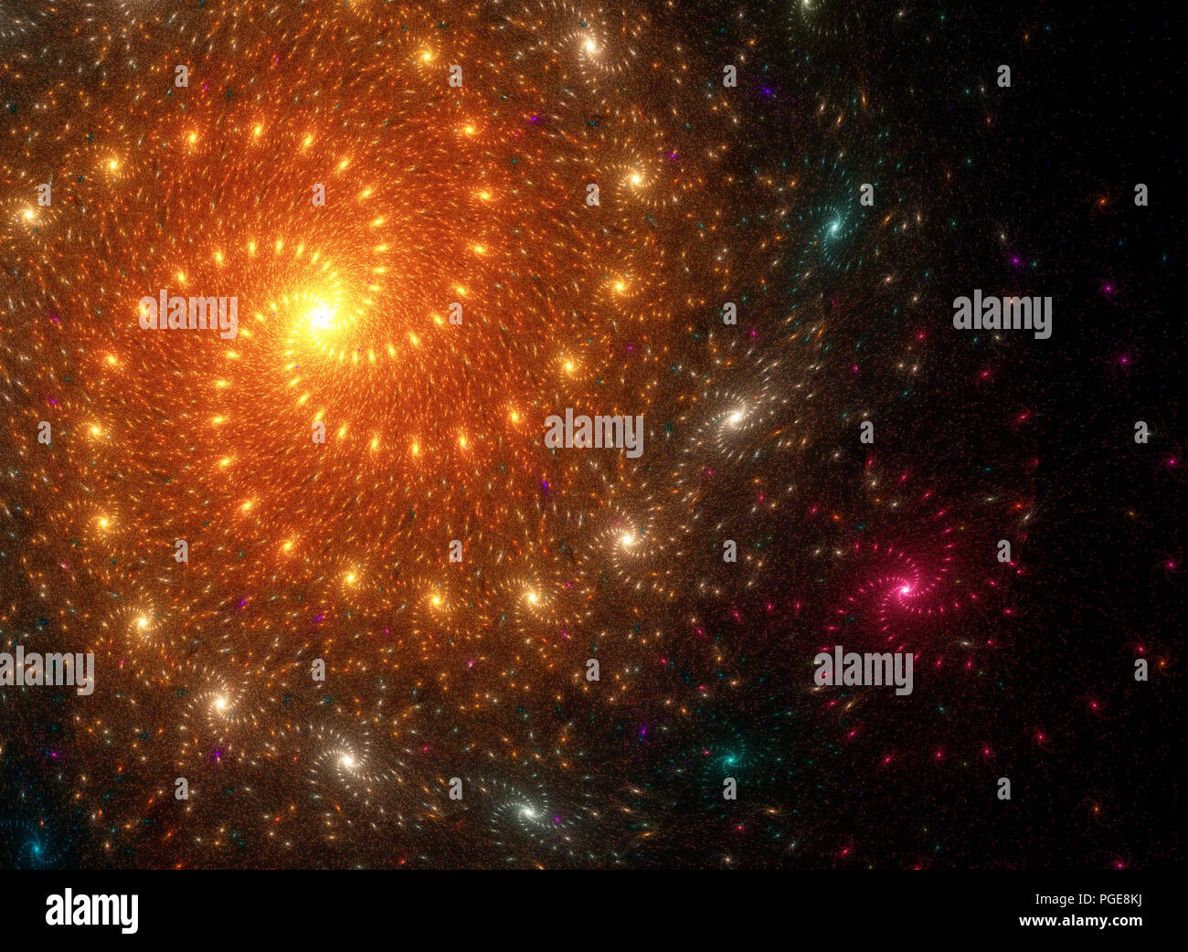 Abstract fractal patterns and shapes. Fractal texture. The colors in ...