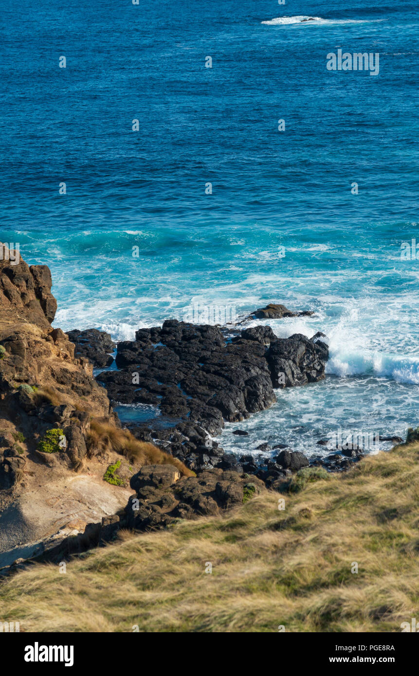 Phillip Island Victoria Australia at Pyramid Rock Volcanic rocks in the ...