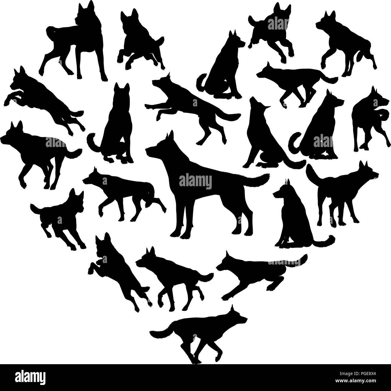 German shepherd care Stock Vector Images - Alamy