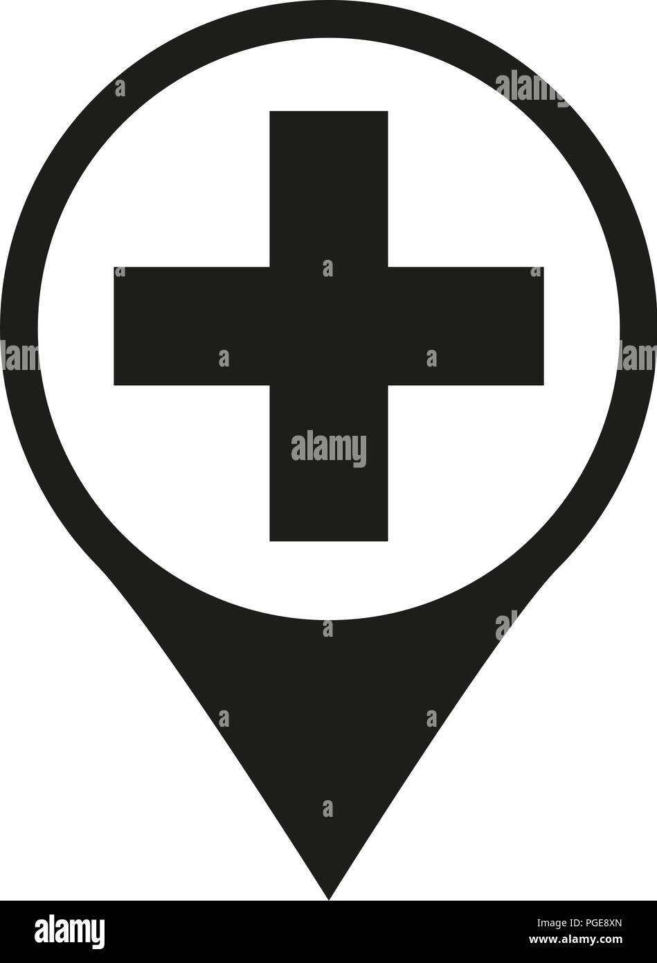 Map pointer symbol hospital Stock Vector Images - Alamy