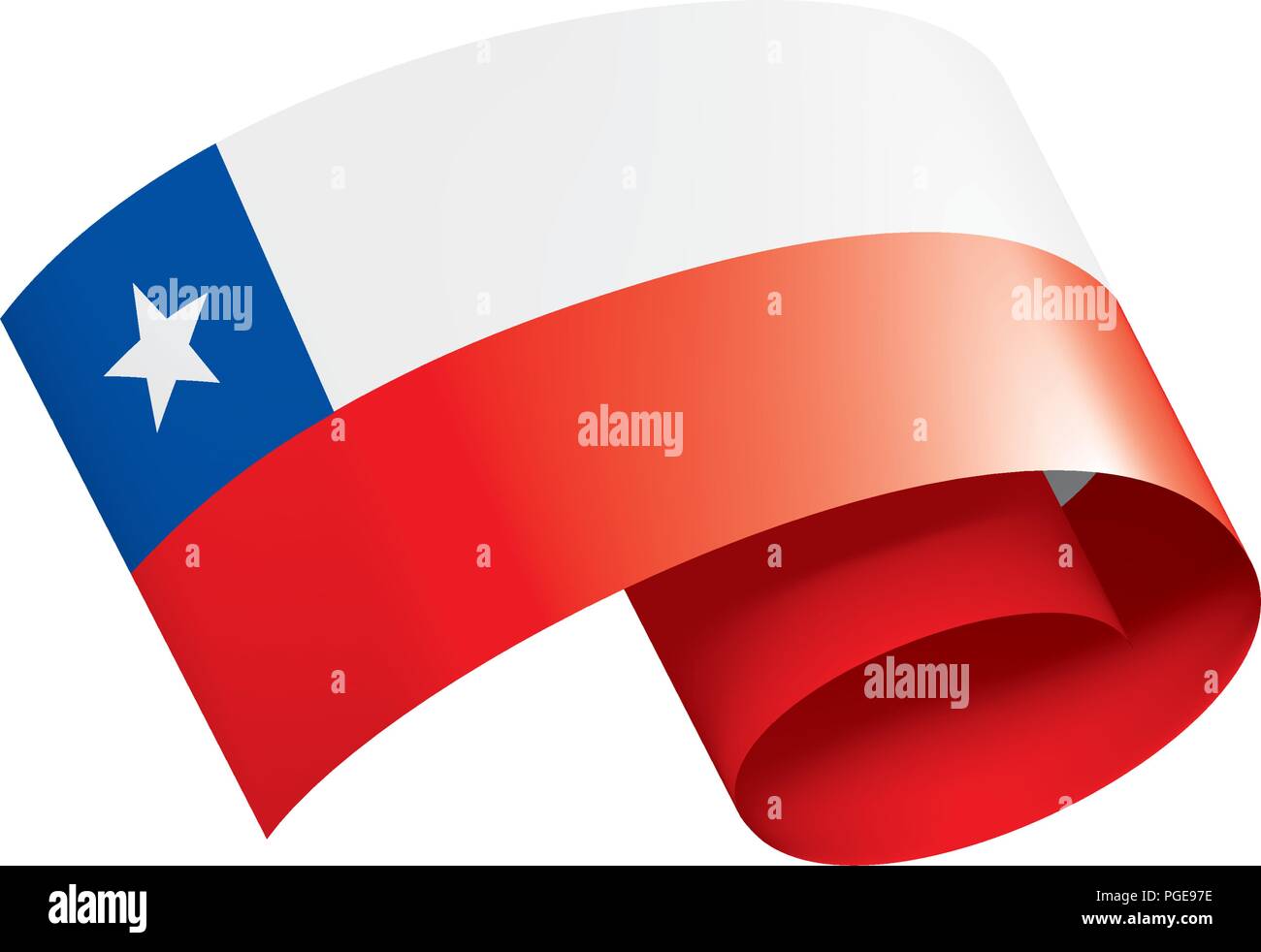 3d waving flag chile Stock Vector Images - Alamy