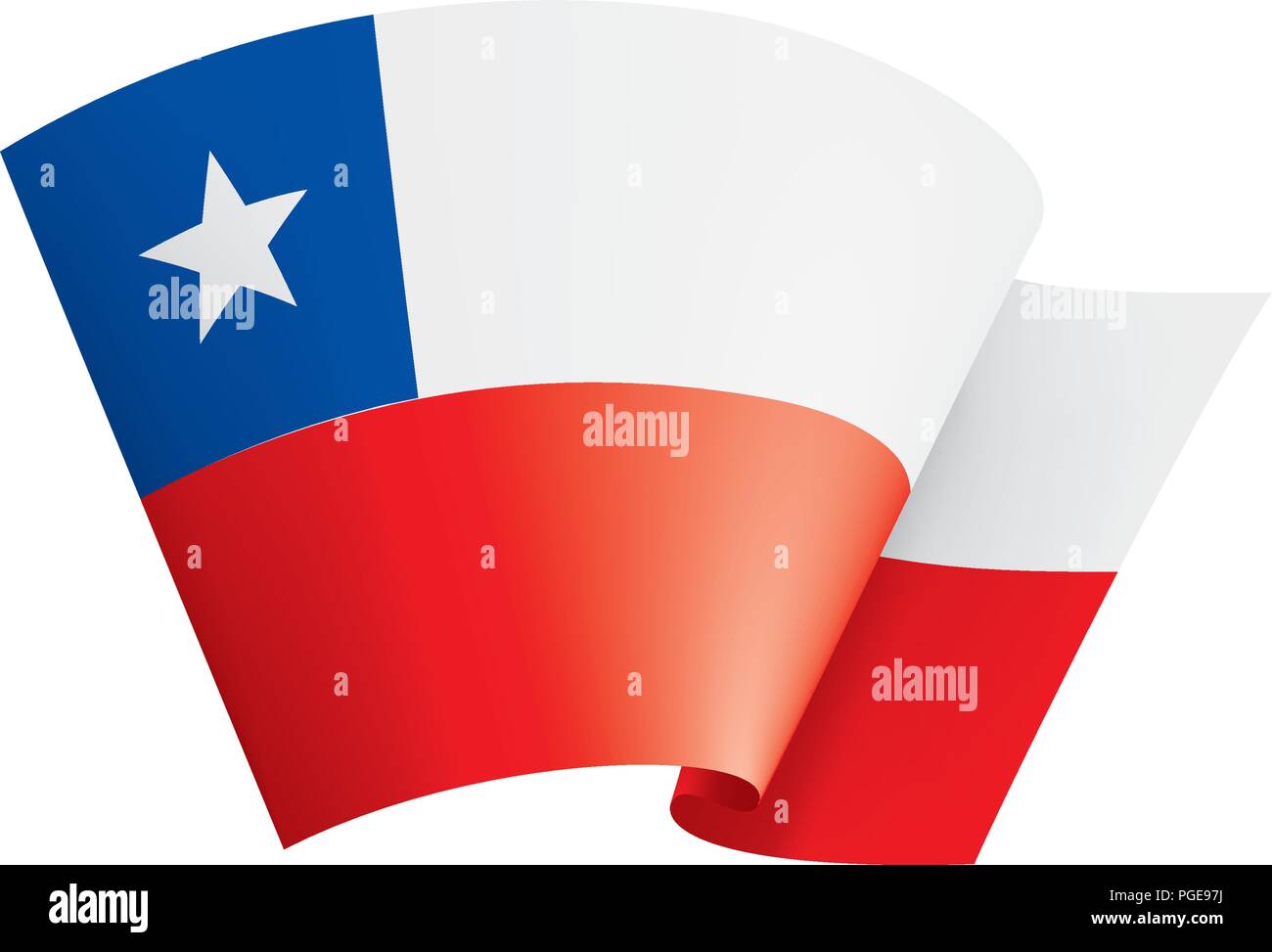 Chile flag, vector illustration on a white background Stock Vector ...