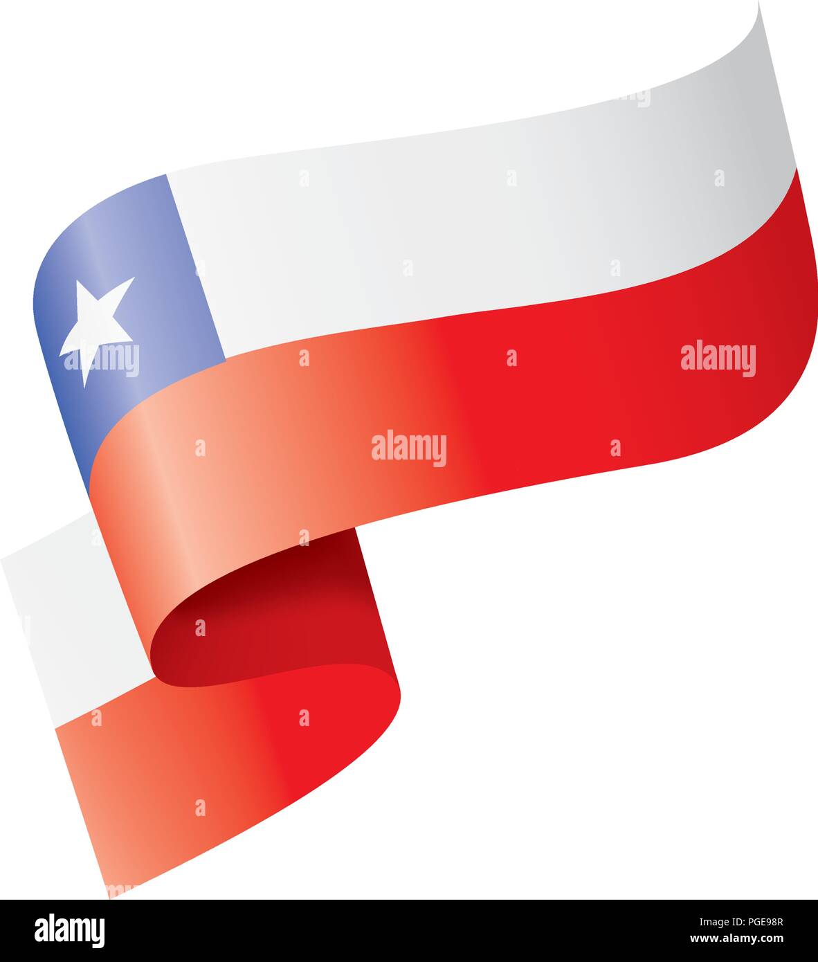 Realistic waving flag chile Stock Vector Images - Alamy