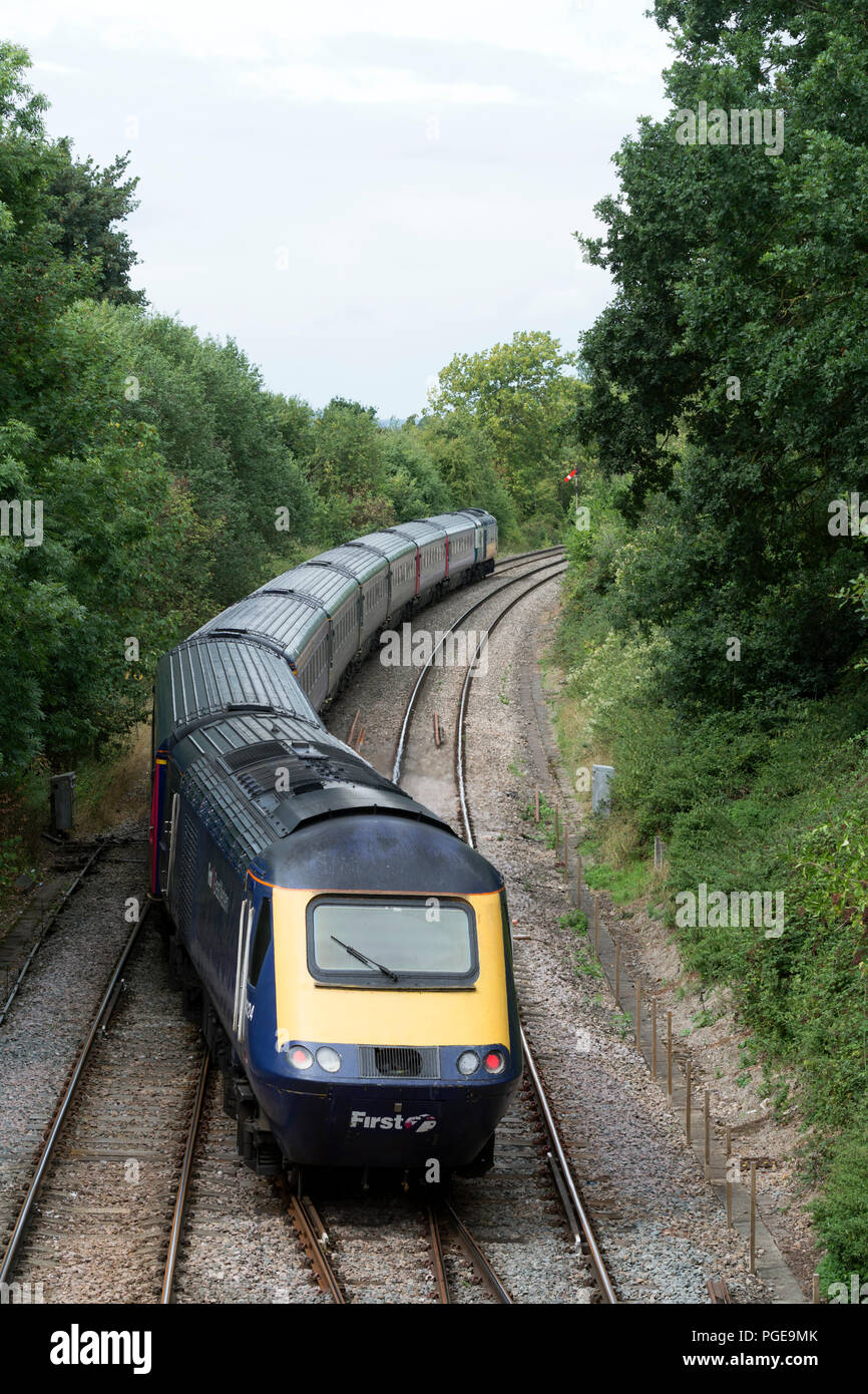 Great Western Railway HST train heading for Worcester from Norton ...