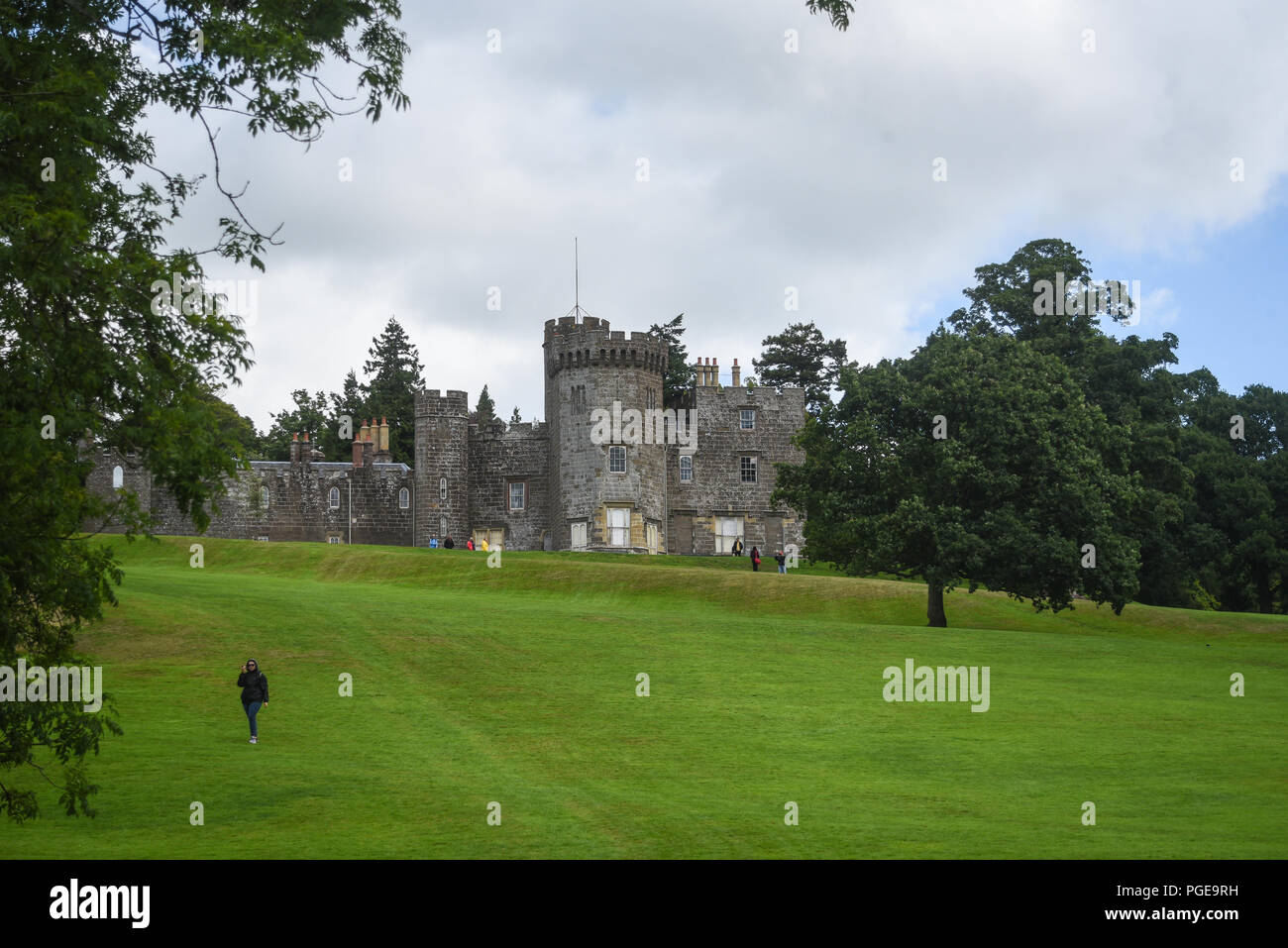 Different views of Balloch castle near Loch Lomond in Trossachs ...