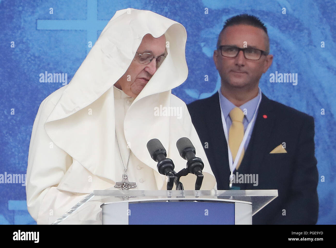 Pope Francis during a visit to Knock Holy Shrine, in County Mayo to ...