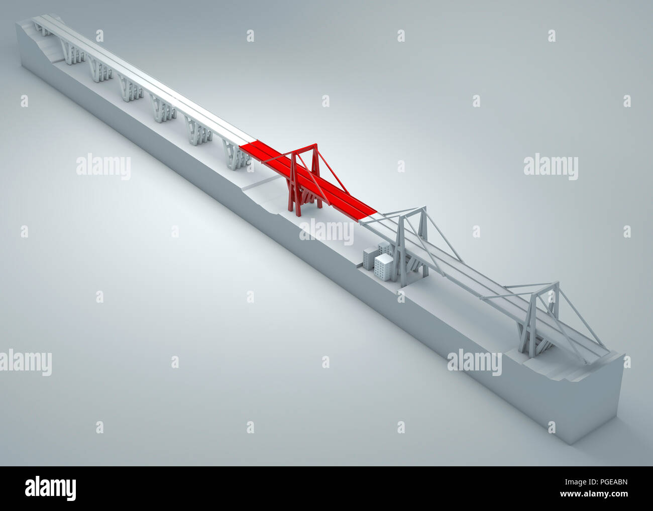 Morandi Bridge of Genoa, collapsed bridge, poor maintenance ...
