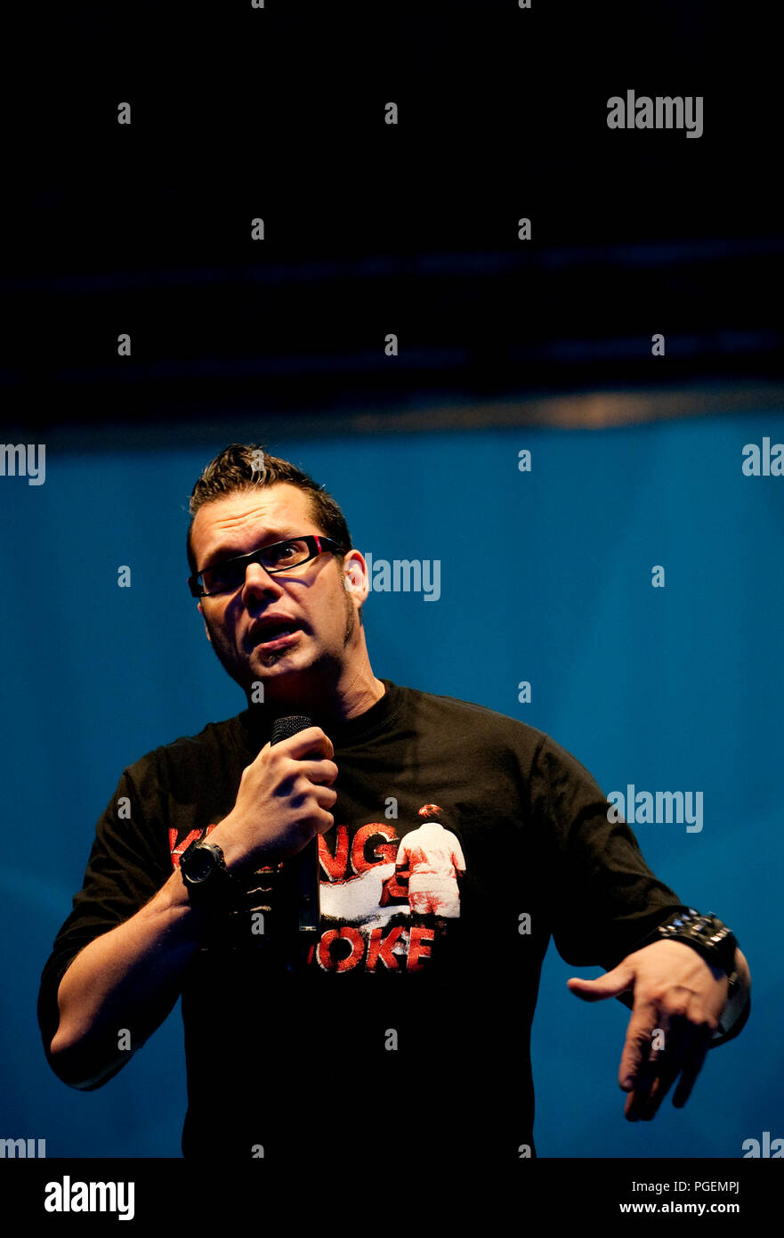 stand-up comedian Alex Agnew presenting his new show More Human Than ...