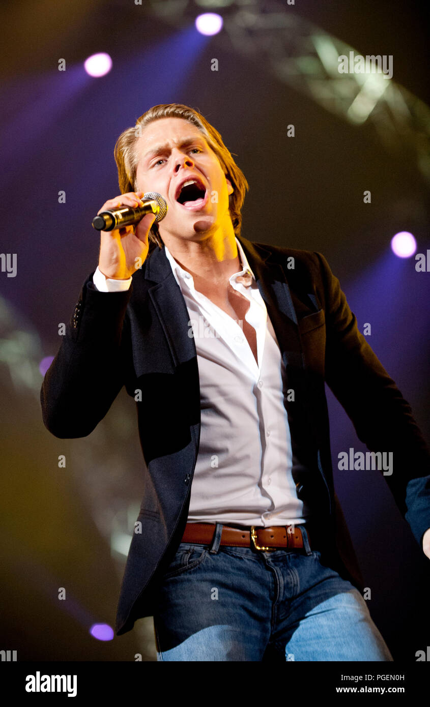 Dutch singer André Hazes jr in concert at the Schlagerfestival in ...