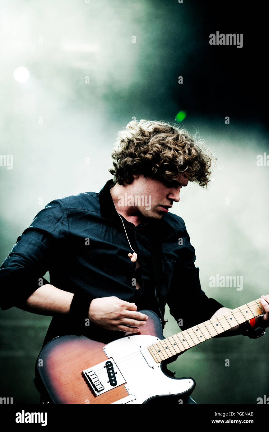 Belgian rock band Arid at the Suikerrock festival in Tienen (Belgium ...
