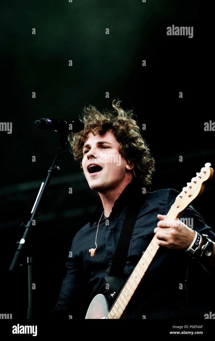 Belgian rock band Arid at the Suikerrock festival in Tienen (Belgium ...
