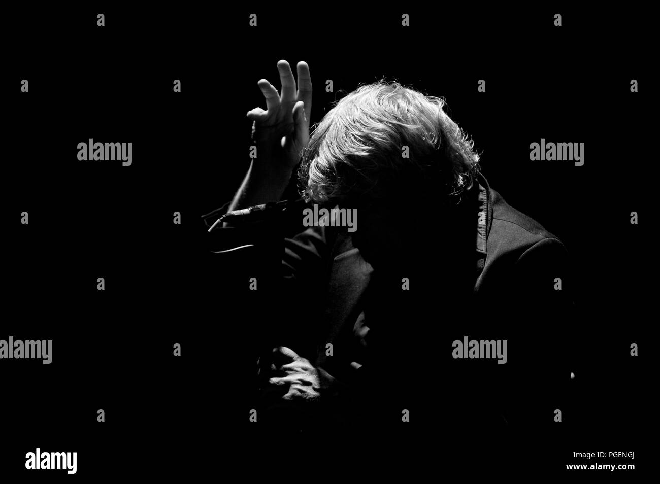 Concert of the Belgian rock singer Arno celebrating his 65th birthday ...