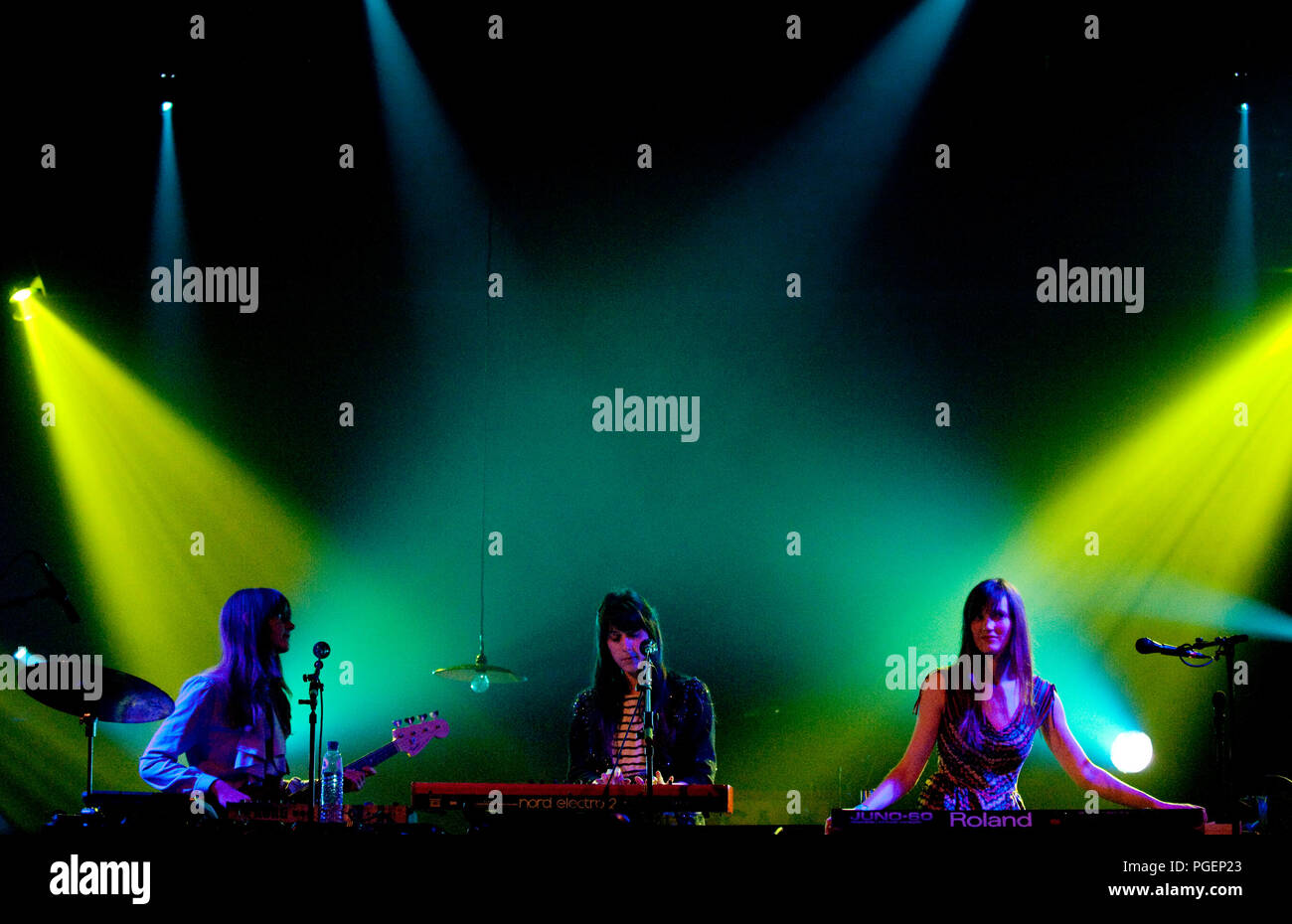 Electronic indie pop band Au Revoir Simone performing at the Nuits du ...