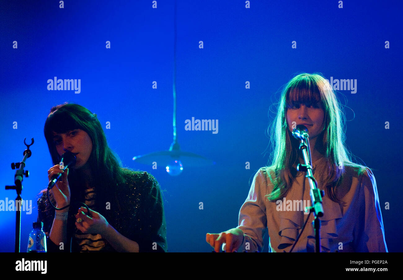 Electronic indie pop band Au Revoir Simone performing at the Nuits du ...