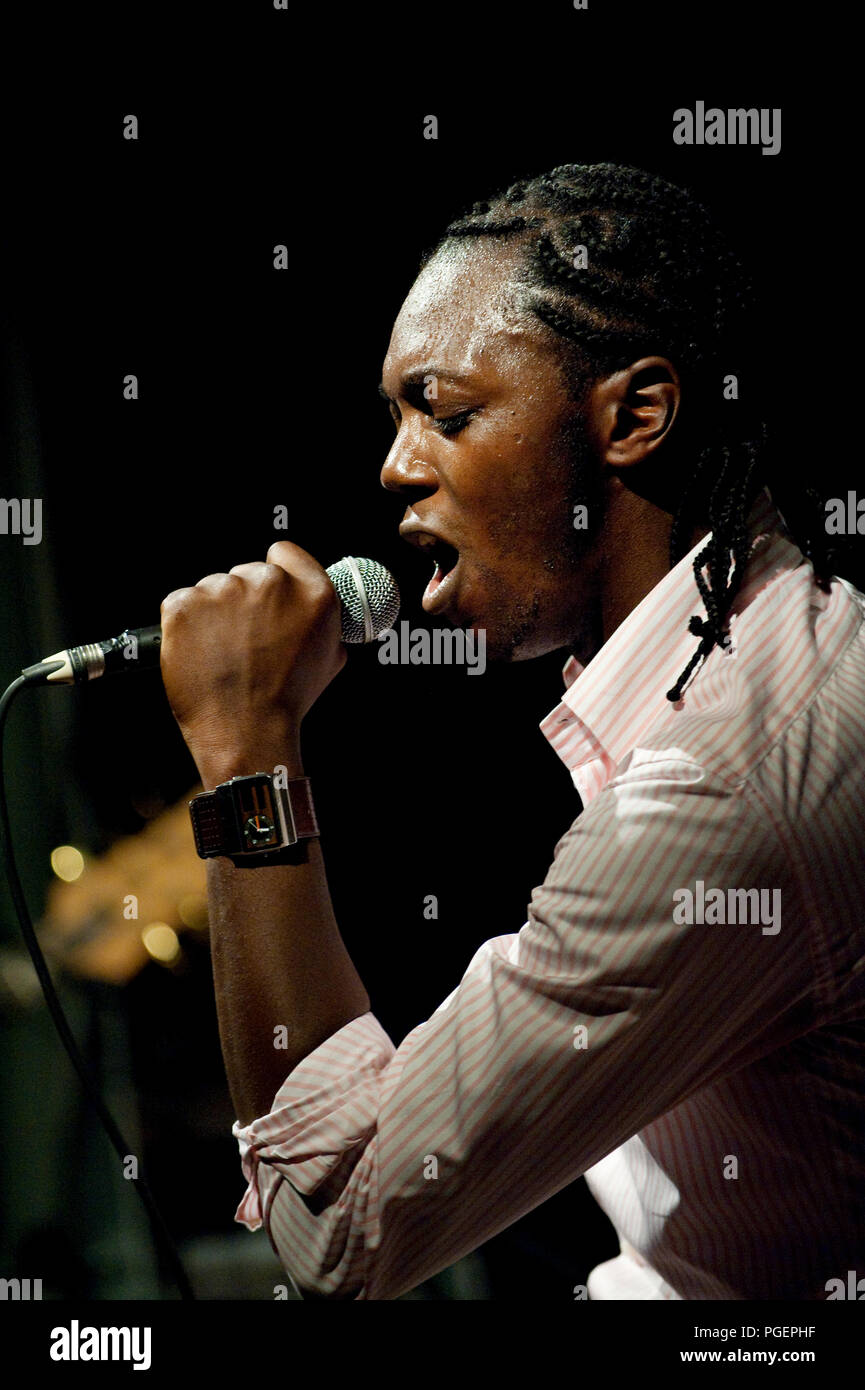 Belgian/Congolese rapper Baloji at the Nuits du Botanique in Brussels ...
