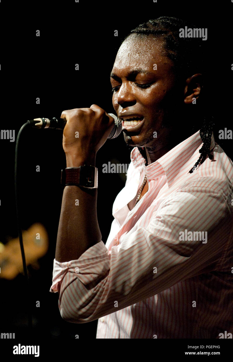 Belgian/Congolese rapper Baloji at the Nuits du Botanique in Brussels ...