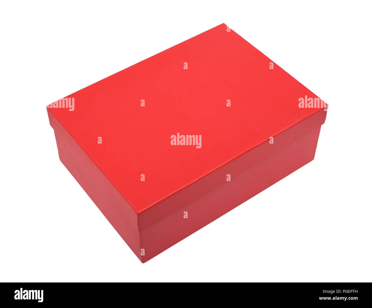 Red cardboard box, isolated. Carton box, red on a white background ...
