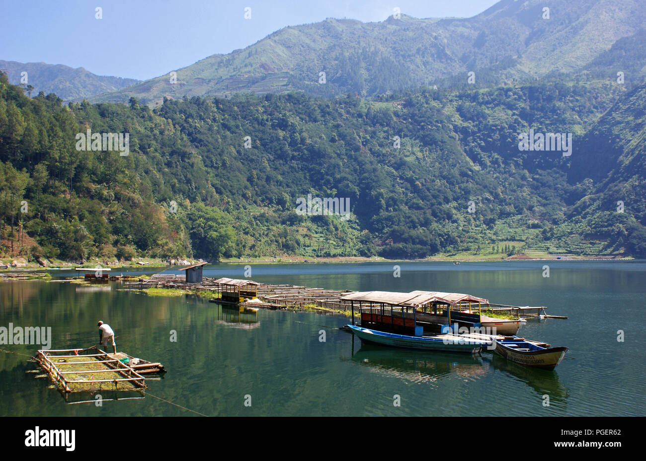 Telaga Menjer Lake, Wonosobo, Central Java, Indonesia Stock Photo - Alamy