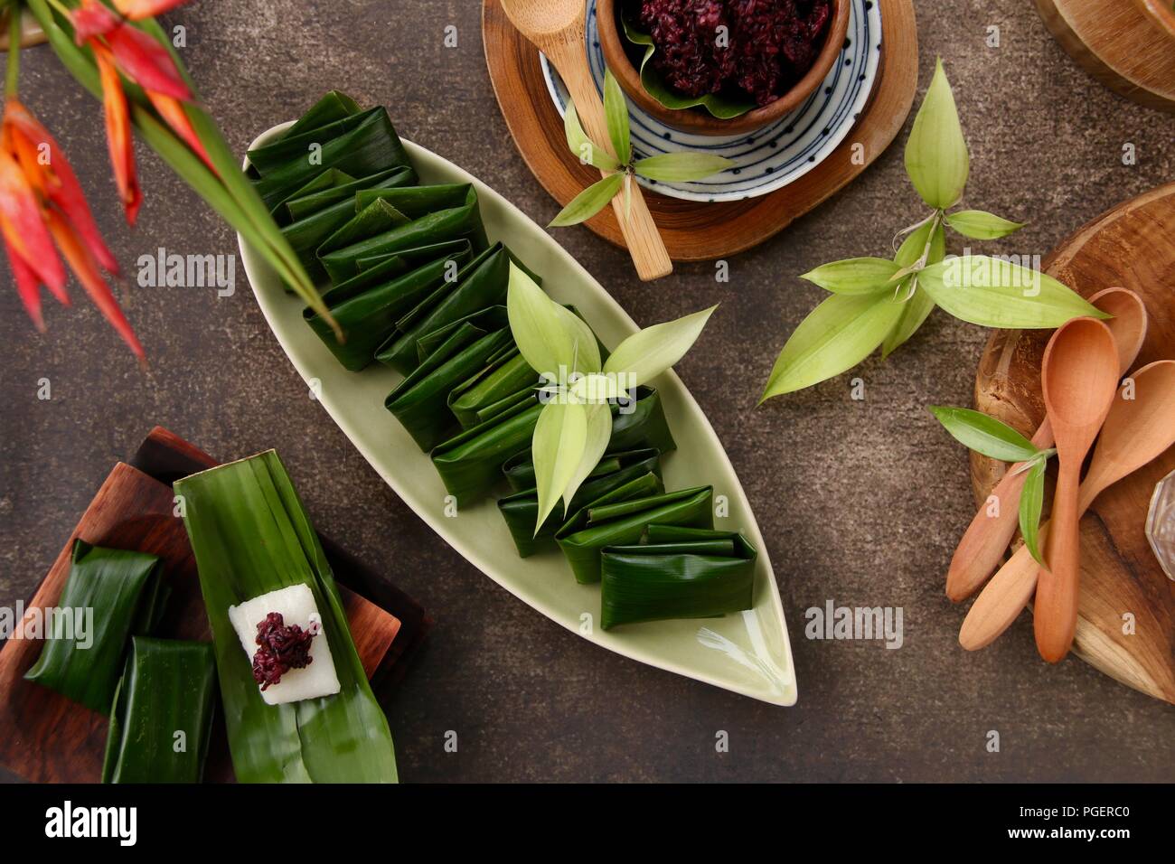 Tape Uli, the snack duo of fermented black glutinous rice (Tape) and ...