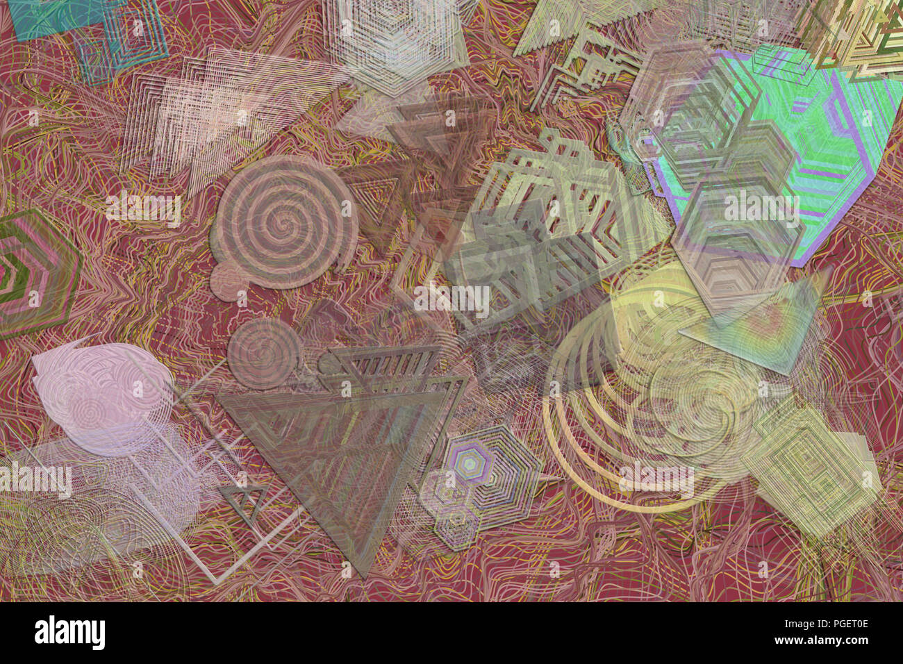 Abstract geometric background with blended messy shapes design Stock ...