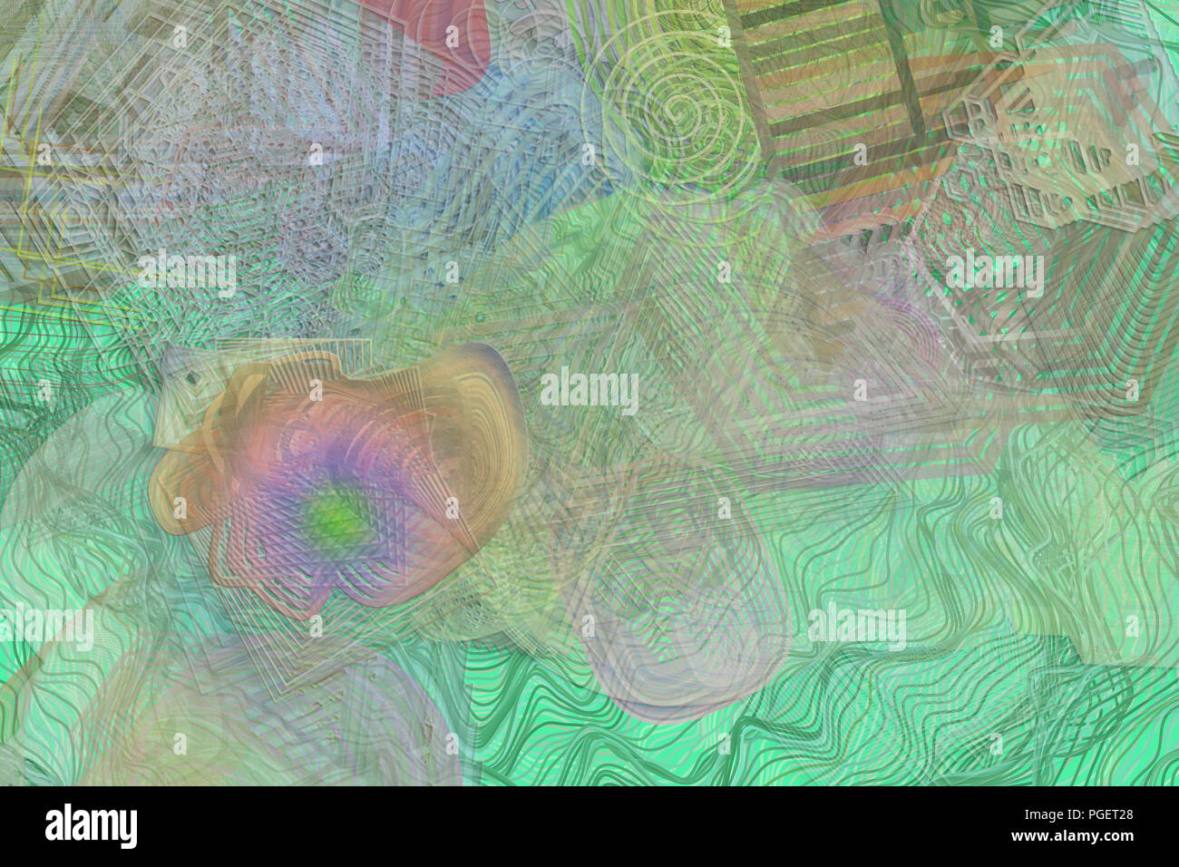 Abstract blended messy shapes. Good for web page, wallpaper, graphic ...