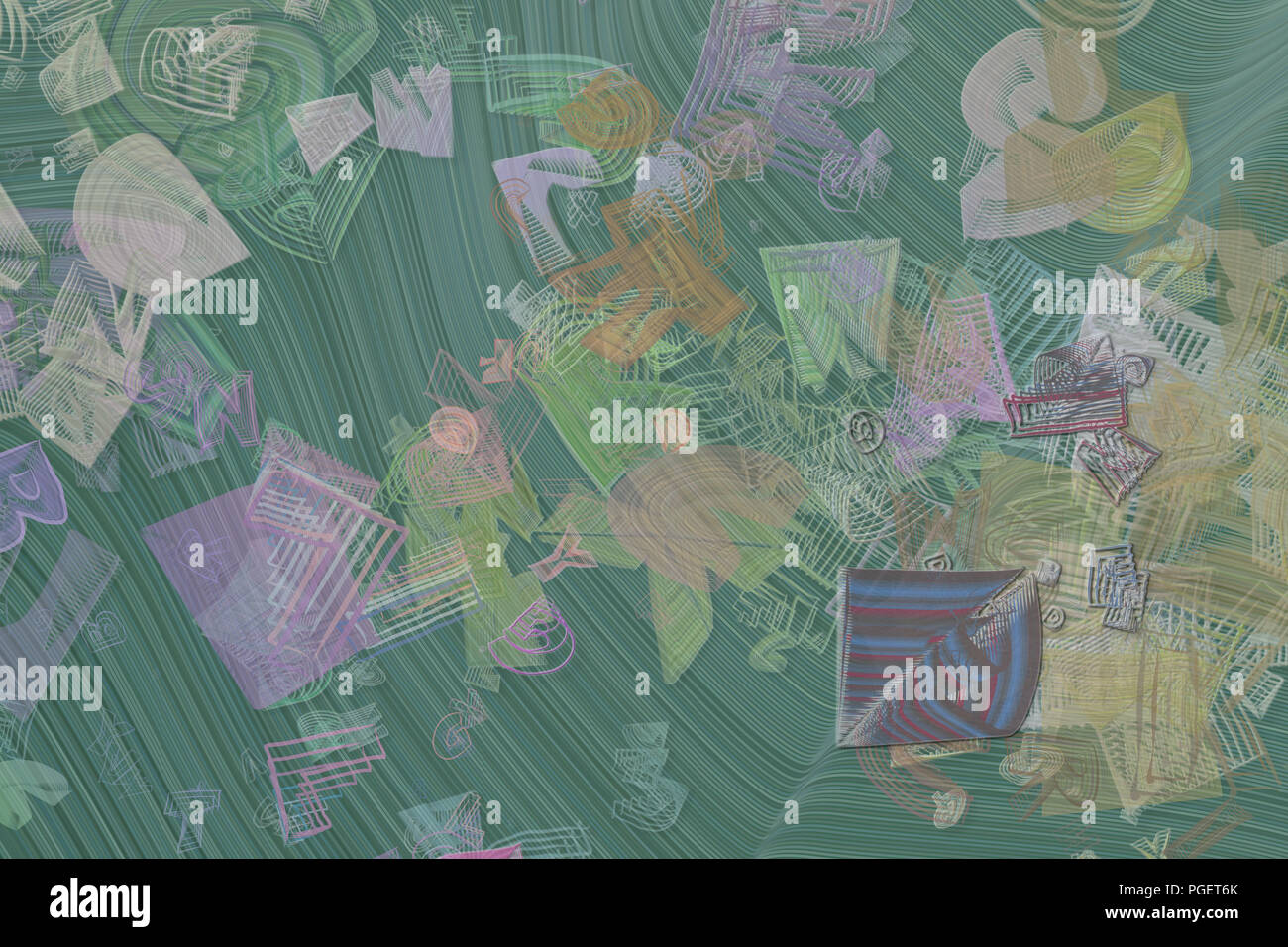 Abstract geometric background with blended messy shapes design Stock ...