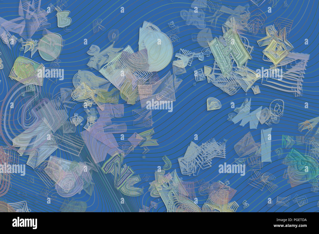 Blended messy shapes, abstract geometric background pattern Stock Photo ...