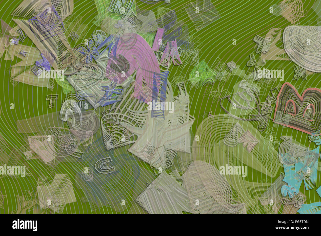 Abstract blended messy shapes, colorful & artistic for graphic design ...