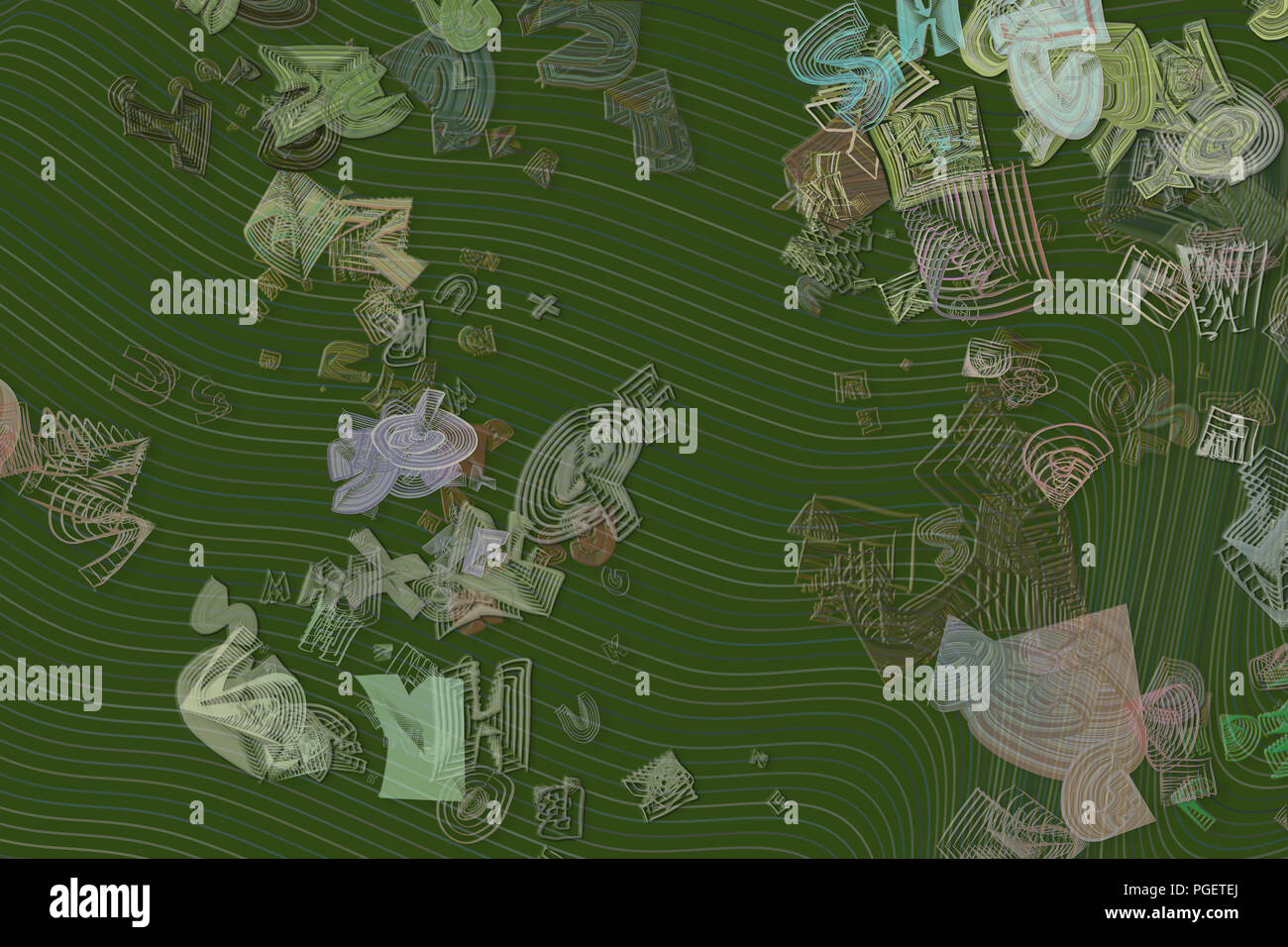 Abstract blended messy shapes. Good for web page, wallpaper, graphic ...