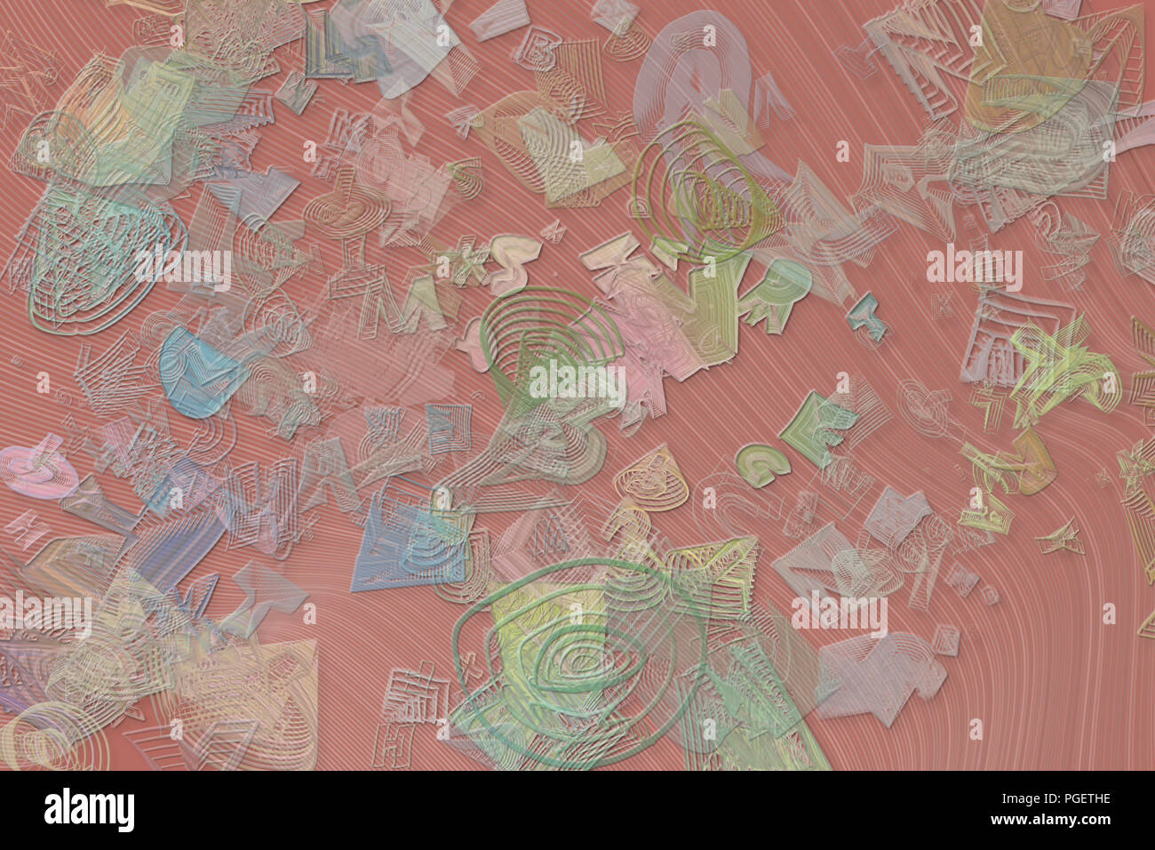 Abstract geometric background with blended messy shapes design Stock ...