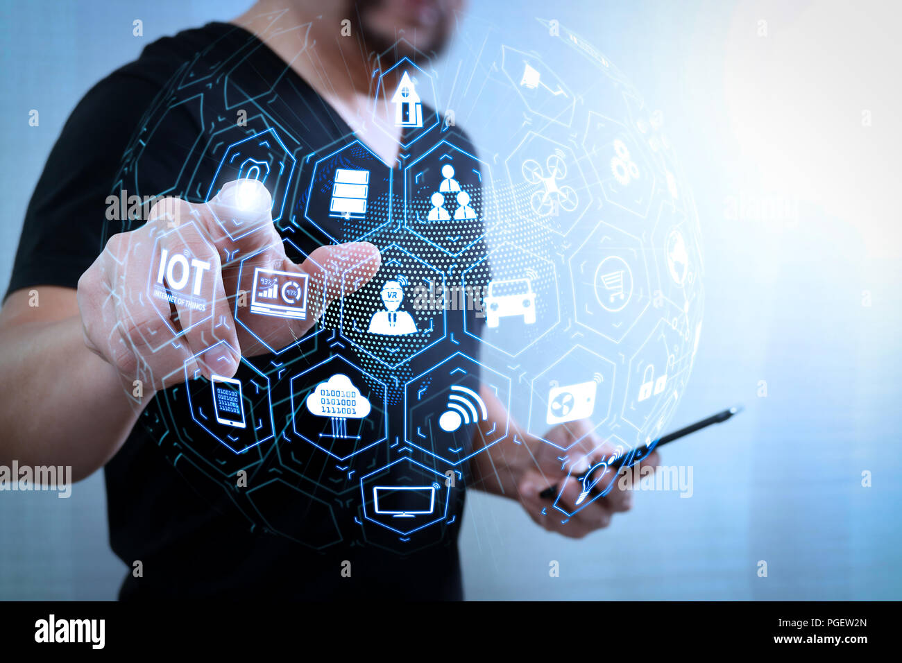 Internet of Things (IOT) technology with AR (Augmented Reality) on VR ...