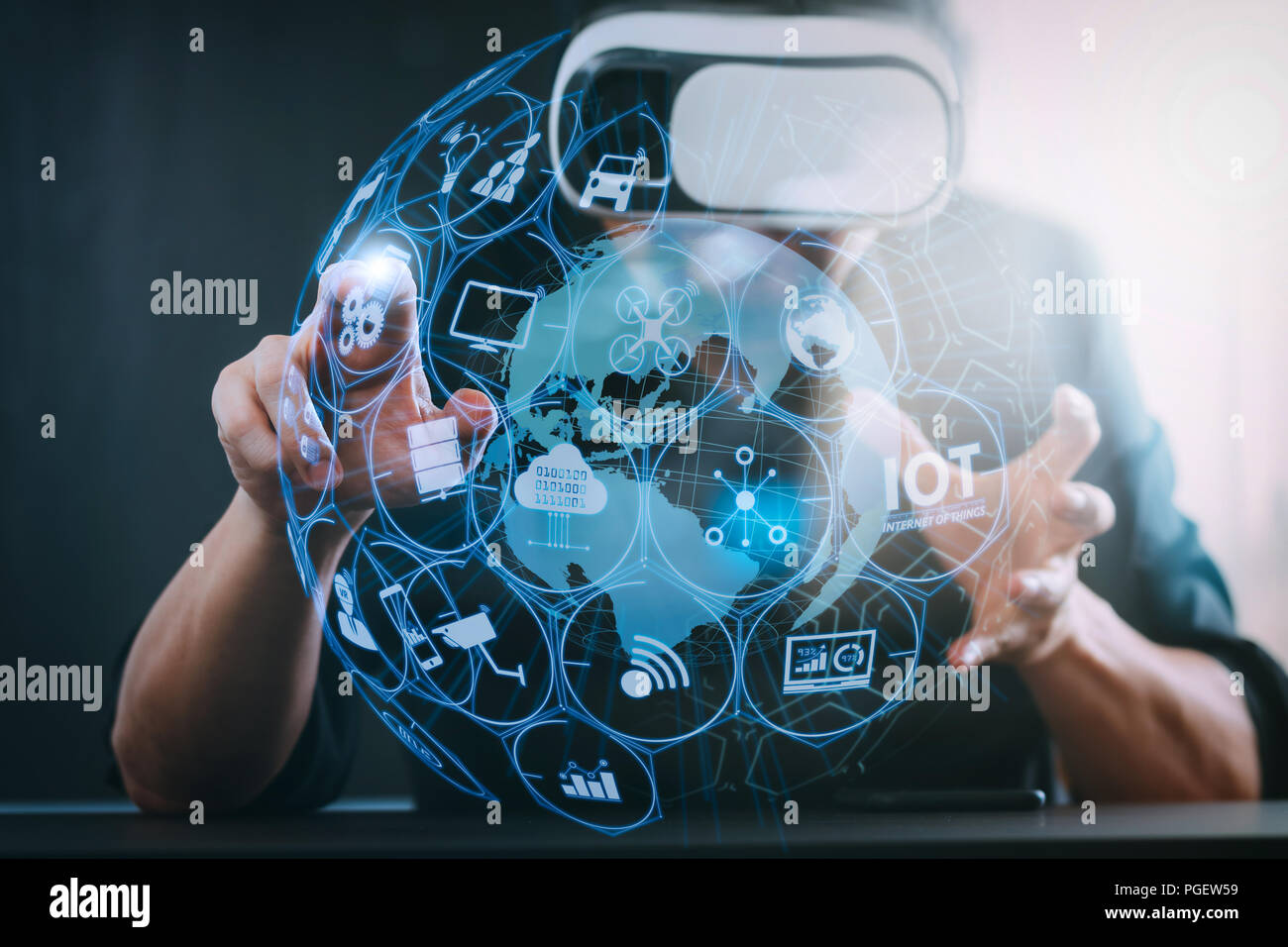 Internet of Things (IOT) technology with AR (Augmented Reality) on VR ...