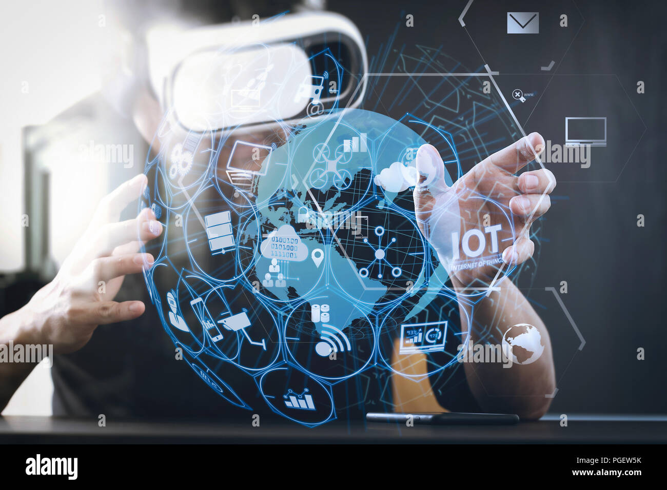 Internet of Things (IOT) technology with AR (Augmented Reality) on VR ...