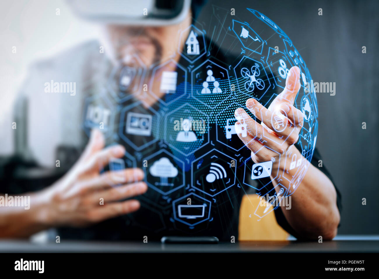 Internet of Things (IOT) technology with AR (Augmented Reality) on VR ...