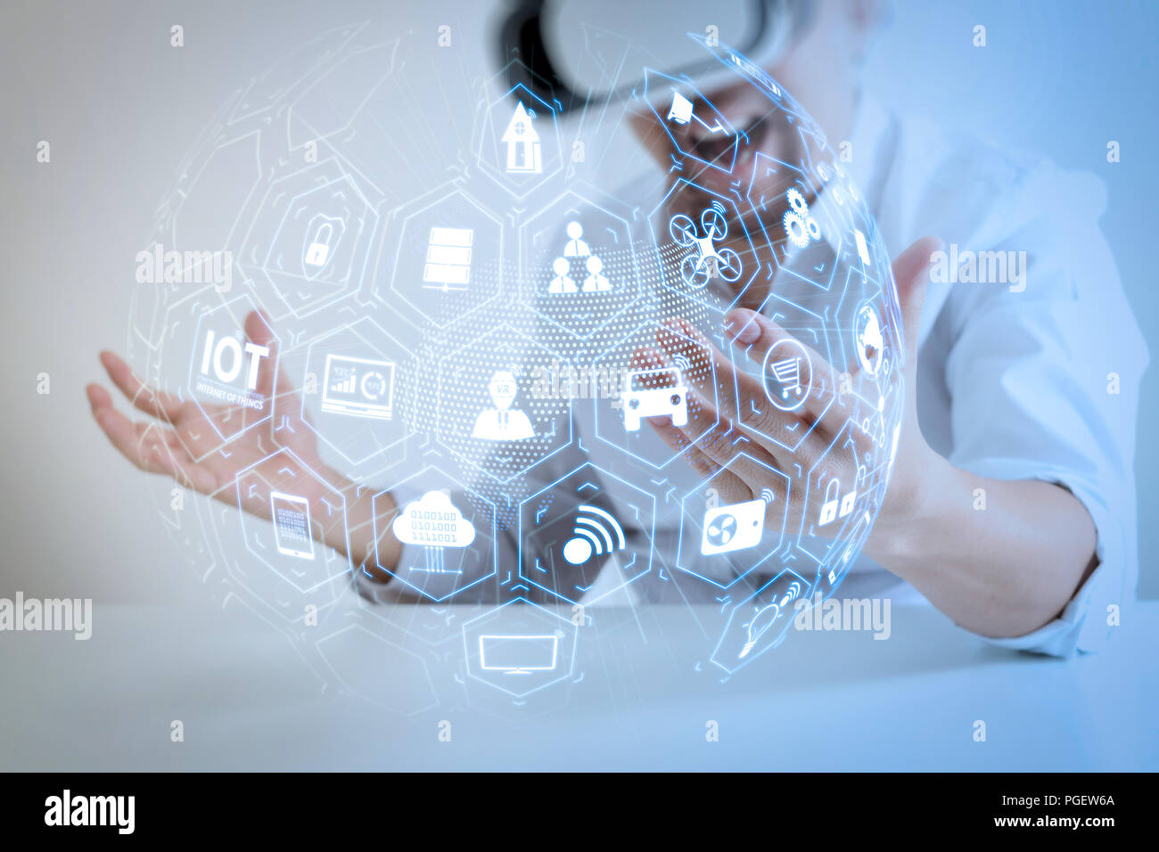 Internet of Things (IOT) technology with AR (Augmented Reality) on VR ...