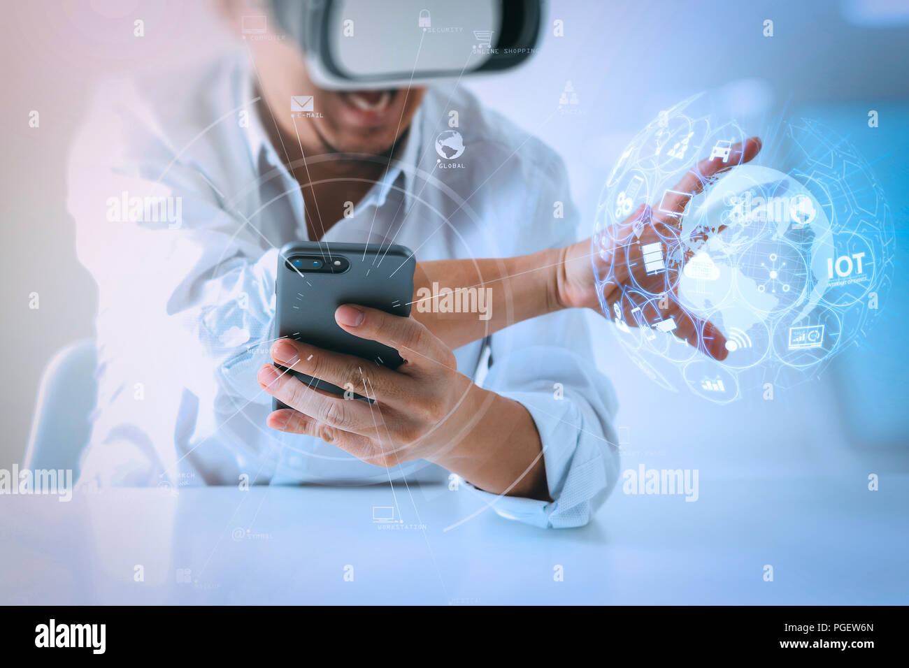 Internet of Things (IOT) technology with AR (Augmented Reality) on VR ...