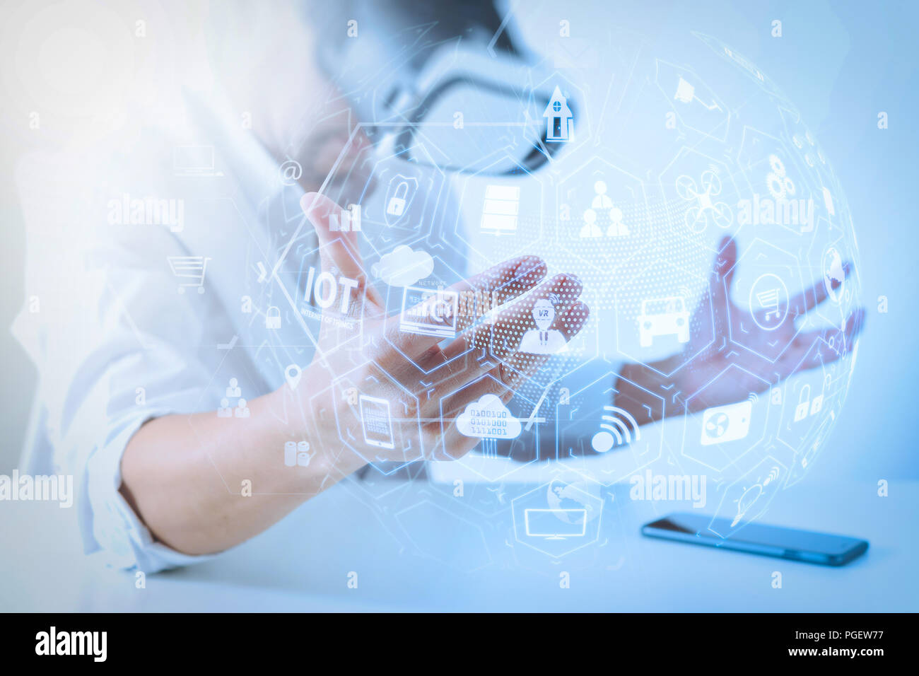 Internet of Things (IOT) technology with AR (Augmented Reality) on VR ...