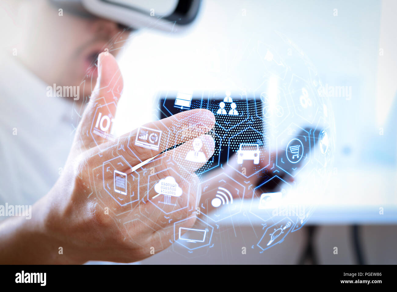 Internet of Things (IOT) technology with AR (Augmented Reality) on VR ...