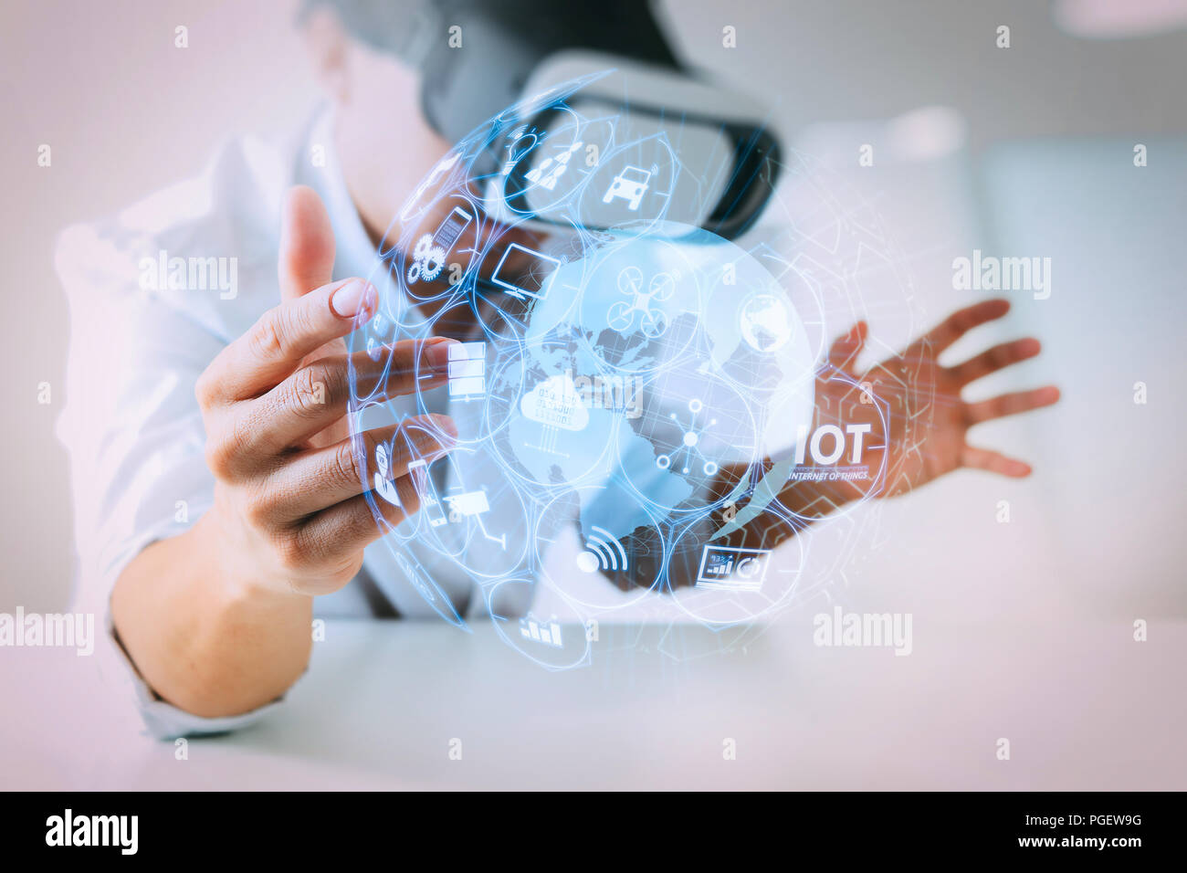 Internet of Things (IOT) technology with AR (Augmented Reality) on VR ...