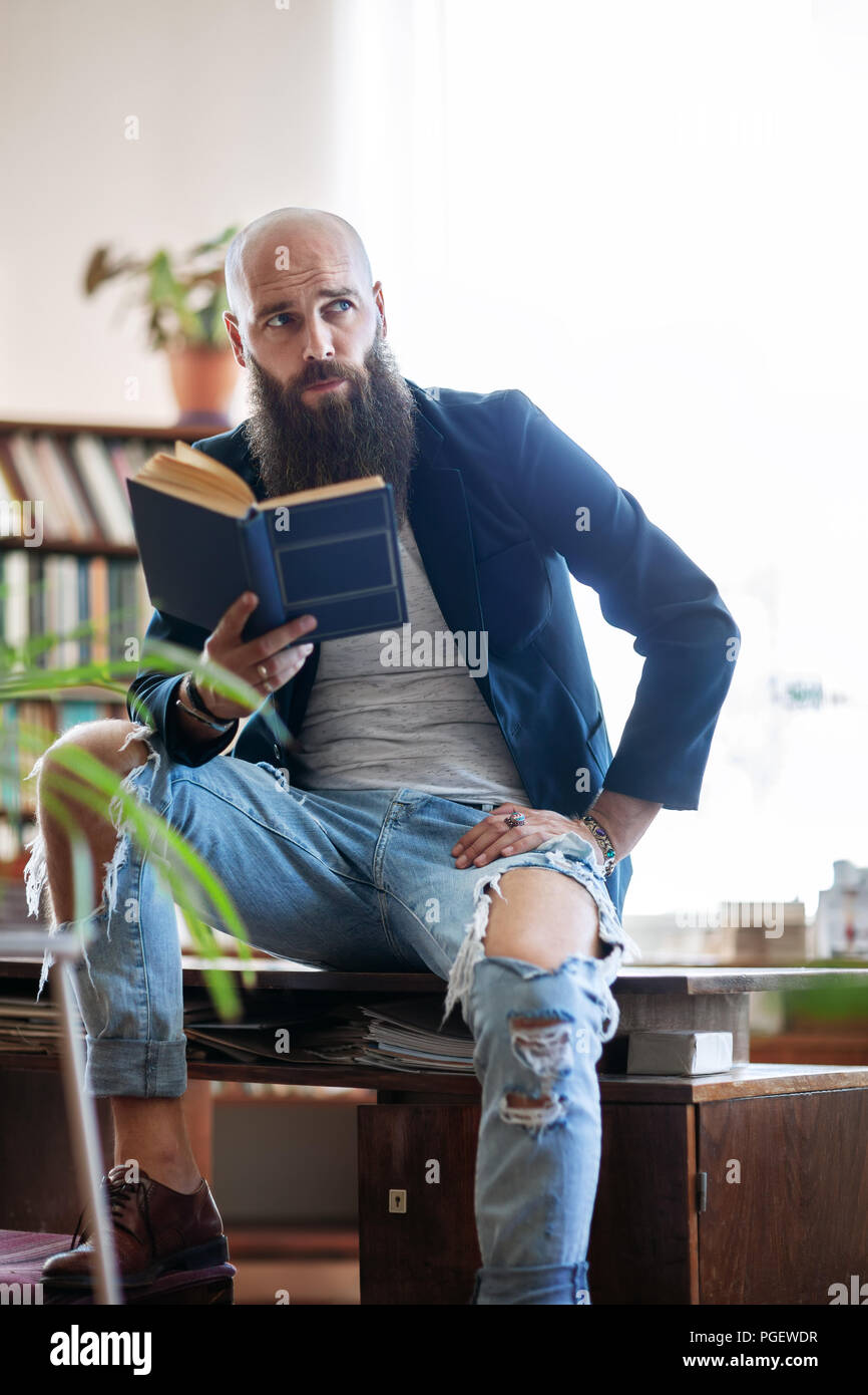 Bearded student hi-res stock photography and images - Alamy