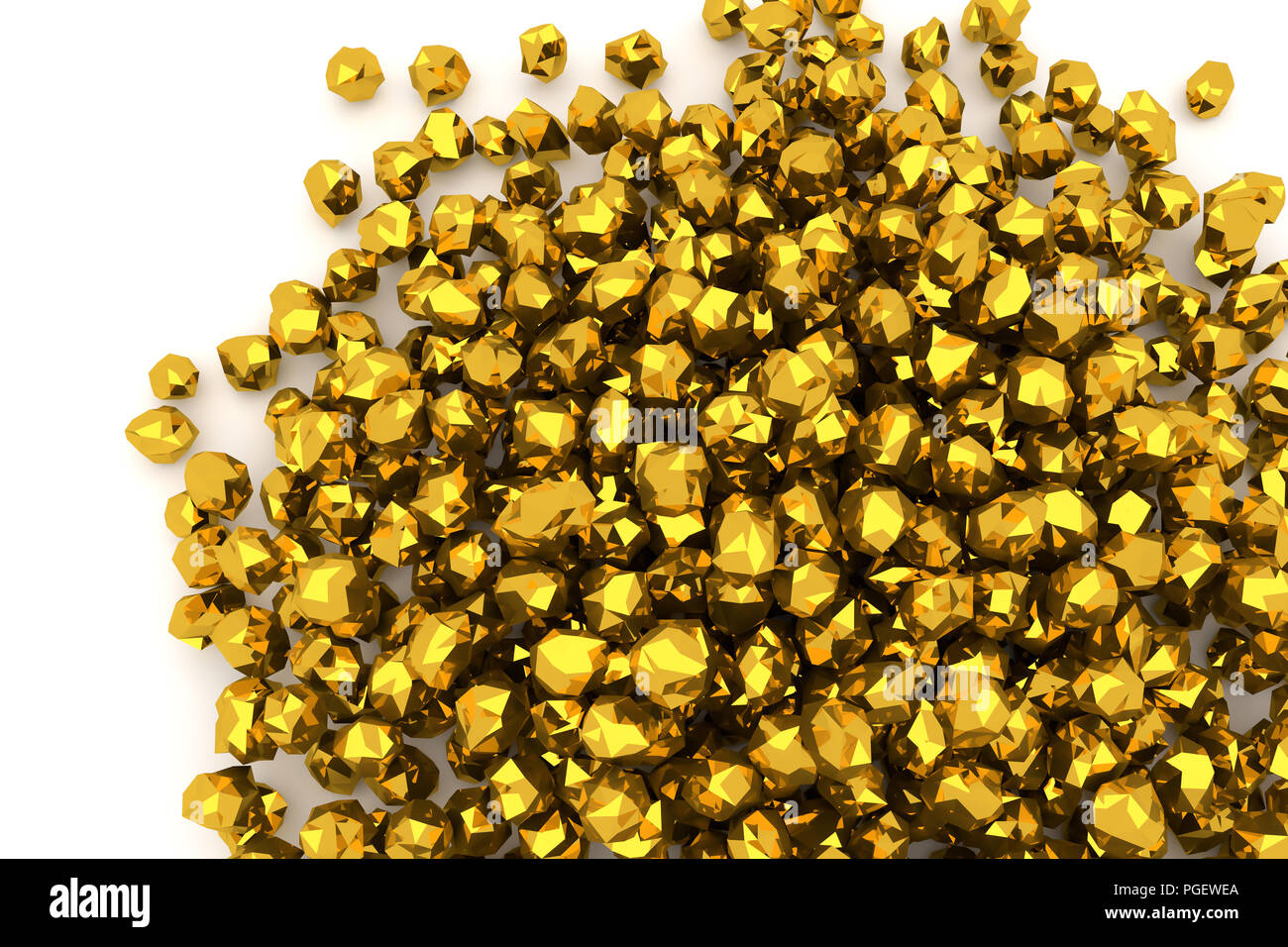 Bunch or pile of gold, modern style background isolated on white. Good ...